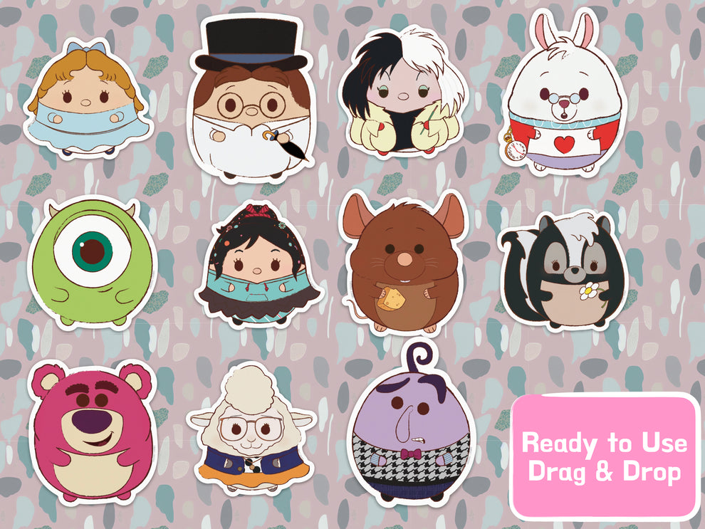 Adorable Disney Friends Clipart PNG JPG Digital Files Download ...